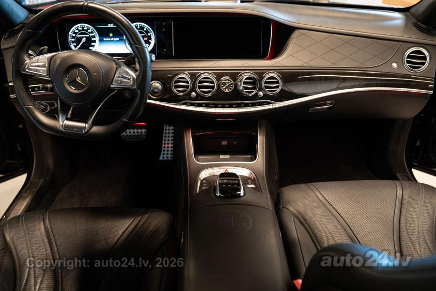 Black Mercedes-Benz S-Class 2017 in Tallinn, with an engine capacity of 4.00 L and mileage of 50 thousand km for 67731 €, photo 24 on AUTOMOTO.COM.LV