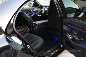 Black Mercedes-Benz S-Class 2017 in Tallinn, with an engine capacity of 3.00 L and mileage of 130 thousand km for 40920 €, photo 8 on AUTOMOTO.COM.LV