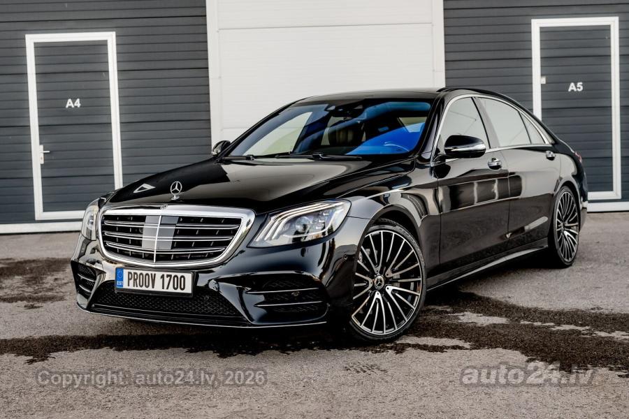 Black Mercedes-Benz S-Class 2017 in Parnu, with an engine capacity of 4.00 L and mileage of 161 thousand km for 43999 €, photo 1 on AUTOMOTO.COM.LV