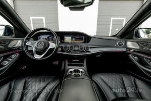 Black Mercedes-Benz S-Class 2017 in Parnu, with an engine capacity of 4.00 L and mileage of 161 thousand km for 43999 €, photo 14 on AUTOMOTO.COM.LV