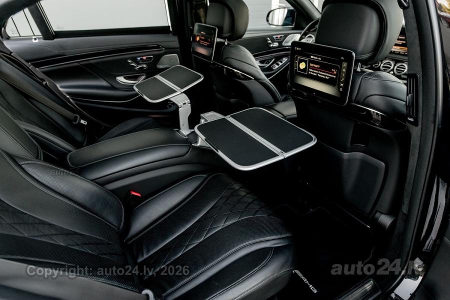 Black Mercedes-Benz S-Class 2017 in Parnu, with an engine capacity of 4.00 L and mileage of 161 thousand km for 43999 €, photo 16 on AUTOMOTO.COM.LV