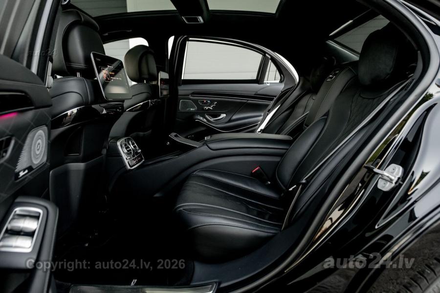Black Mercedes-Benz S-Class 2017 in Parnu, with an engine capacity of 4.00 L and mileage of 161 thousand km for 43999 €, photo 19 on AUTOMOTO.COM.LV