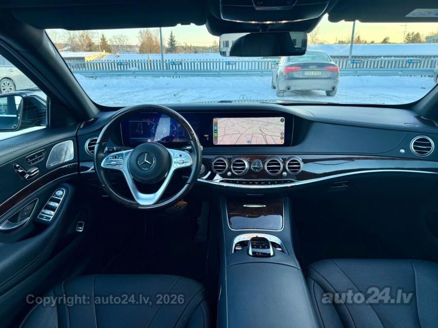Black Mercedes-Benz S-Class 2018 in Tallinn, with an engine capacity of 2.90 L and mileage of 85 thousand km for 46990 €, photo 11 on AUTOMOTO.COM.LV