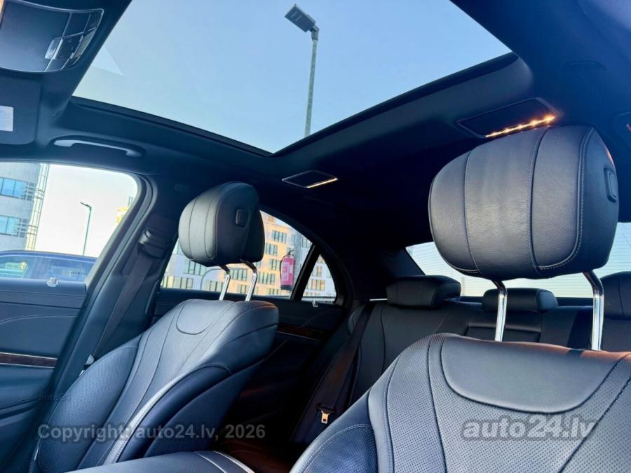 Black Mercedes-Benz S-Class 2018 in Tallinn, with an engine capacity of 2.90 L and mileage of 85 thousand km for 46990 €, photo 13 on AUTOMOTO.COM.LV