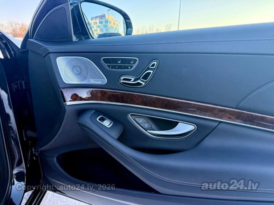 Black Mercedes-Benz S-Class 2018 in Tallinn, with an engine capacity of 2.90 L and mileage of 85 thousand km for 46990 €, photo 14 on AUTOMOTO.COM.LV