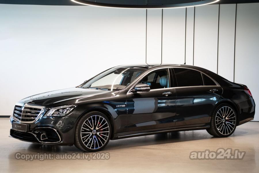 Black Mercedes-Benz S-Class 2018 in Tallinn, with an engine capacity of 4.00 L and mileage of 63 thousand km for 80000 €, photo 1 on AUTOMOTO.COM.LV