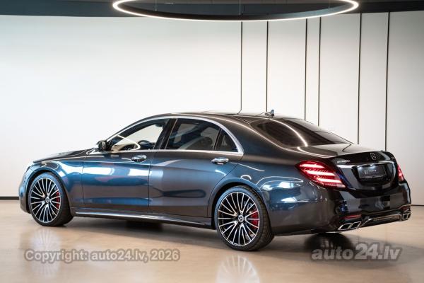Black Mercedes-Benz S-Class 2018 in Tallinn, with an engine capacity of 4.00 L and mileage of 63 thousand km for 80000 €, photo 2 on AUTOMOTO.COM.LV