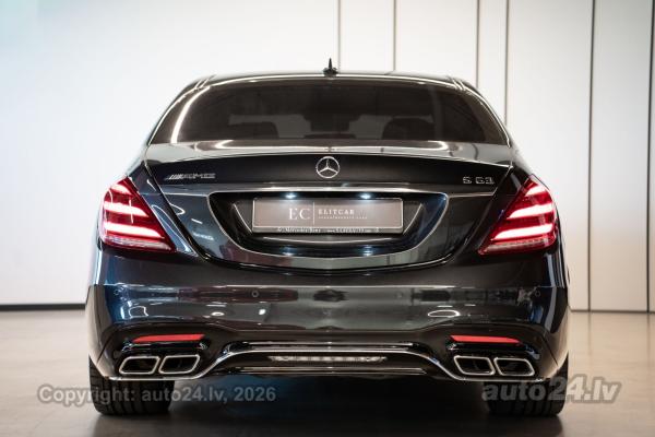 Black Mercedes-Benz S-Class 2018 in Tallinn, with an engine capacity of 4.00 L and mileage of 63 thousand km for 80000 €, photo 3 on AUTOMOTO.COM.LV