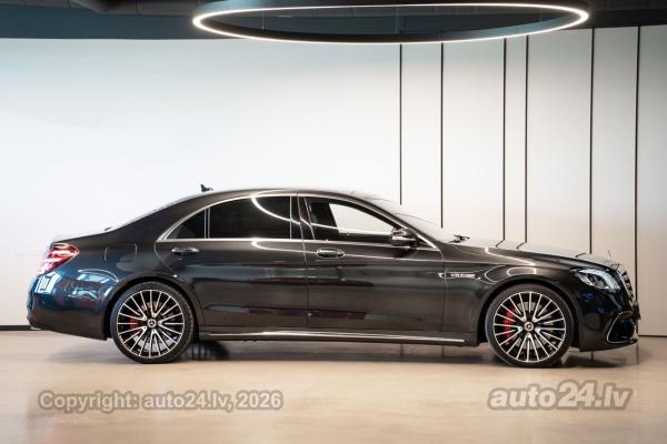 Black Mercedes-Benz S-Class 2018 in Tallinn, with an engine capacity of 4.00 L and mileage of 63 thousand km for 80000 €, photo 6 on AUTOMOTO.COM.LV
