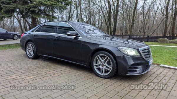 Black Mercedes-Benz S-Class 2018 in Tallinn, with an engine capacity of 3.00 L and mileage of 187 thousand km for 48999 €, photo 4 on AUTOMOTO.COM.LV