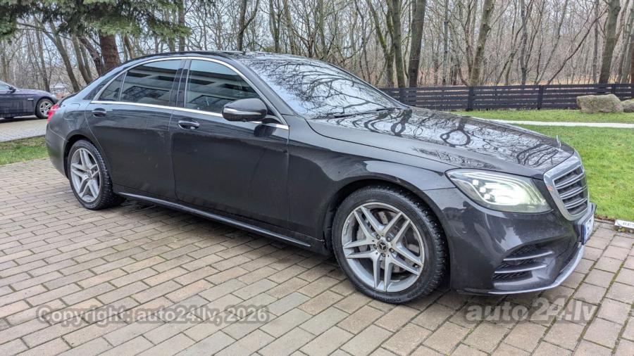 Black Mercedes-Benz S-Class 2018 in Tallinn, with an engine capacity of 3.00 L and mileage of 187 thousand km for 48999 €, photo 6 on AUTOMOTO.COM.LV