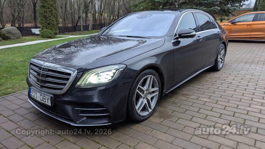 Black Mercedes-Benz S-Class 2018 in Tallinn, with an engine capacity of 3.00 L and mileage of 187 thousand km for 48999 €, photo 16 on AUTOMOTO.COM.LV