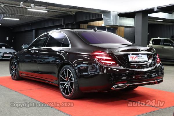 Black Mercedes-Benz S-Class 2019 in Tallinn, with an engine capacity of 4.00 L and mileage of 162 thousand km for 42995 €, photo 2 on AUTOMOTO.COM.LV