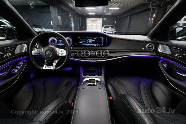 Black Mercedes-Benz S-Class 2019 in Tallinn, with an engine capacity of 4.00 L and mileage of 162 thousand km for 42995 €, photo 6 on AUTOMOTO.COM.LV