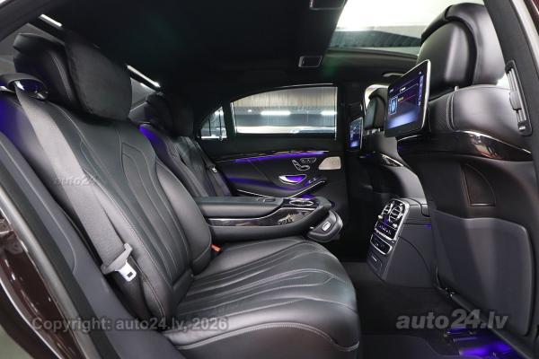 Black Mercedes-Benz S-Class 2019 in Tallinn, with an engine capacity of 4.00 L and mileage of 162 thousand km for 42995 €, photo 10 on AUTOMOTO.COM.LV