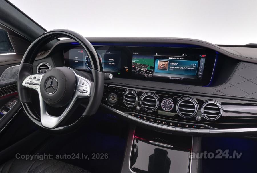 Melns Mercedes-Benz S-Class 2019 Tallina, ar dzinēja tilpumu 4.00 L un nobraukumu 69 tūkst. km par 83900 €, foto 13 vietnē AUTOMOTO.COM.LV