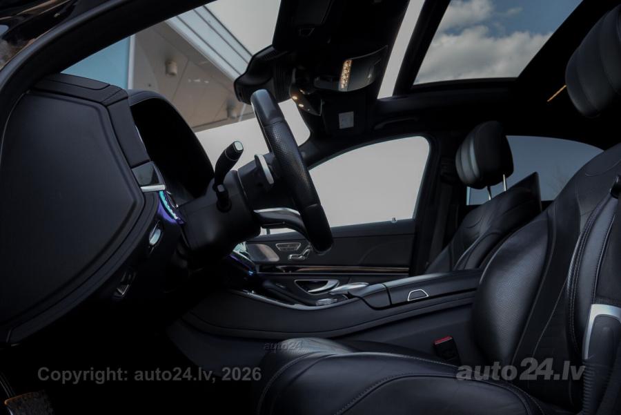 Black Mercedes-Benz S-Class 2019 in Tallinn, with an engine capacity of 2.90 L and mileage of 149 thousand km for 49500 €, photo 27 on AUTOMOTO.COM.LV