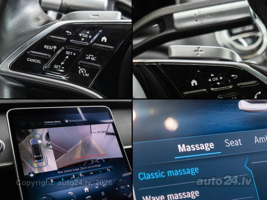 Black Mercedes-Benz S-Class 2020 in Tallinn, with an engine capacity of 3.00 L and mileage of 93 thousand km for 74900 €, photo 14 on AUTOMOTO.COM.LV