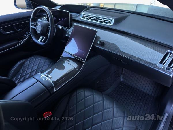 Black Mercedes-Benz S-Class 2021 in Riga, with an engine capacity of 3.00 L and mileage of 33 thousand km for 91900 €, photo 5 on AUTOMOTO.COM.LV