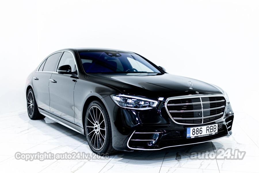 Black Mercedes-Benz S-Class 2021 in Tallinn, with an engine capacity of 2.90 L and mileage of 123 thousand km for 79990 €, photo 1 on AUTOMOTO.COM.LV