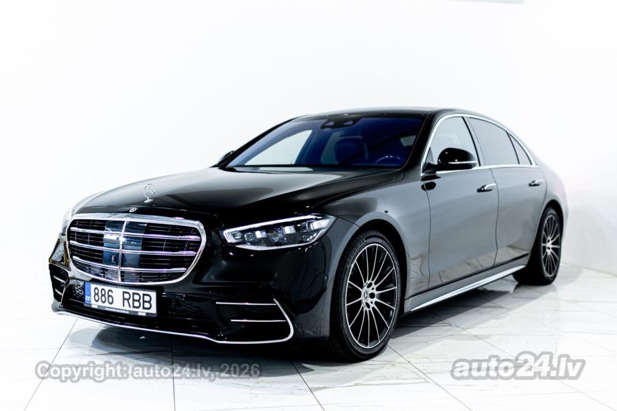 Black Mercedes-Benz S-Class 2021 in Tallinn, with an engine capacity of 2.90 L and mileage of 123 thousand km for 79990 €, photo 4 on AUTOMOTO.COM.LV