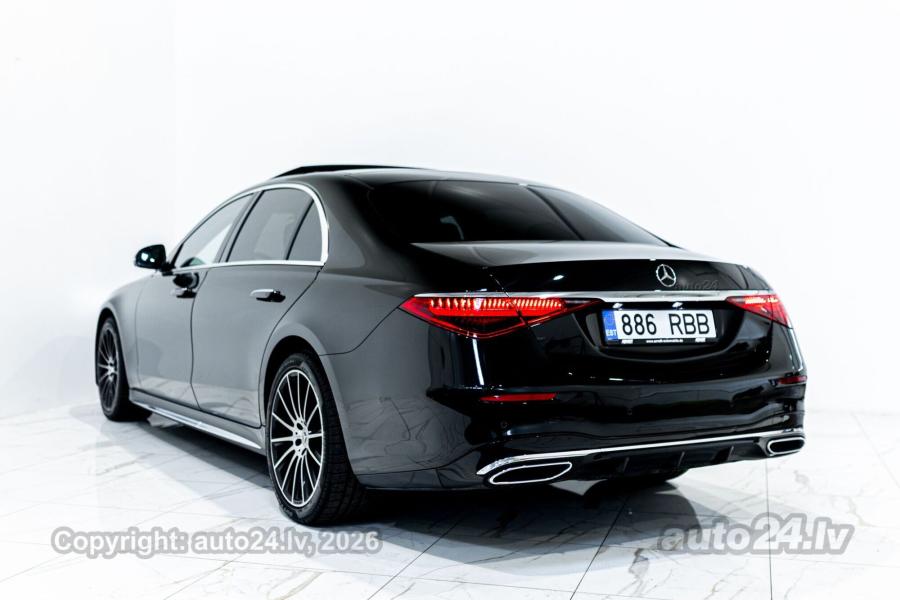 Black Mercedes-Benz S-Class 2021 in Tallinn, with an engine capacity of 2.90 L and mileage of 123 thousand km for 79990 €, photo 8 on AUTOMOTO.COM.LV