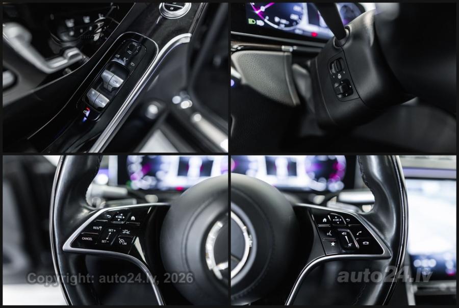 Black Mercedes-Benz S-Class 2021 in Tallinn, with an engine capacity of 2.90 L and mileage of 123 thousand km for 79990 €, photo 29 on AUTOMOTO.COM.LV