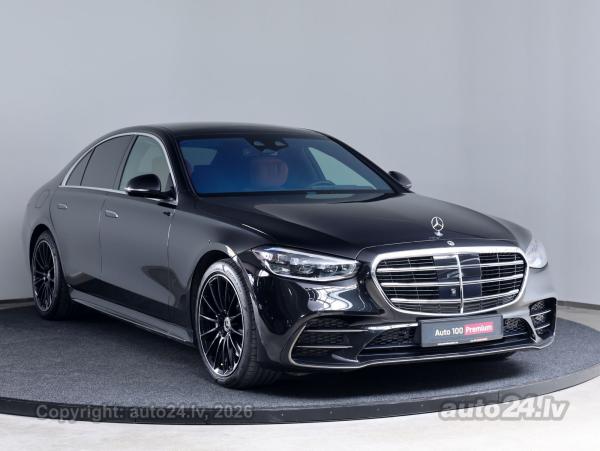Black Mercedes-Benz S-Class 2023 in Tallinn, with an engine capacity of 2.93 L and mileage of 42 thousand km for 95000 €, photo 2 on AUTOMOTO.COM.LV