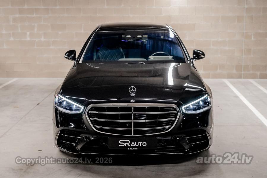 Black Mercedes-Benz S-Class 2023 in Tallinn, with an engine capacity of 2.90 L and mileage of 82 thousand km for 89990 €, photo 12 on AUTOMOTO.COM.LV