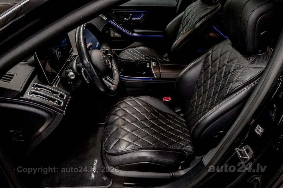 Black Mercedes-Benz S-Class 2023 in Tallinn, with an engine capacity of 2.90 L and mileage of 82 thousand km for 89990 €, photo 14 on AUTOMOTO.COM.LV