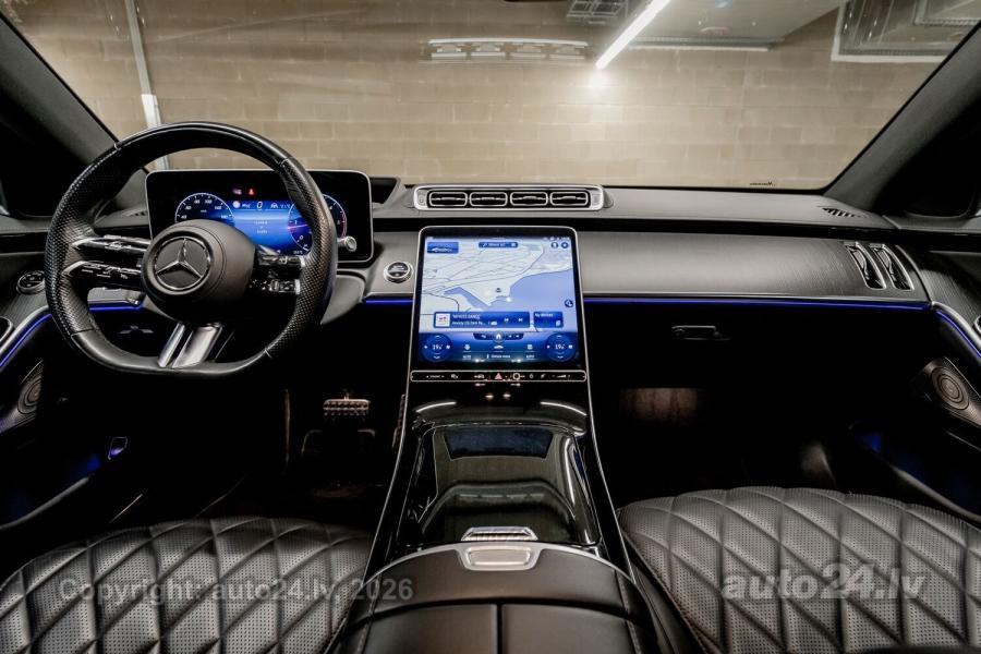 Black Mercedes-Benz S-Class 2023 in Tallinn, with an engine capacity of 2.90 L and mileage of 82 thousand km for 89990 €, photo 17 on AUTOMOTO.COM.LV