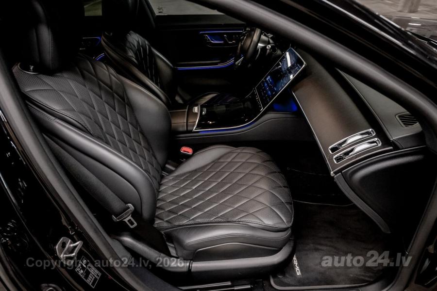 Black Mercedes-Benz S-Class 2023 in Tallinn, with an engine capacity of 2.90 L and mileage of 82 thousand km for 89990 €, photo 21 on AUTOMOTO.COM.LV