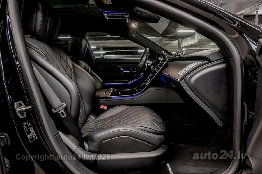 Black Mercedes-Benz S-Class 2023 in Tallinn, with an engine capacity of 2.90 L and mileage of 82 thousand km for 89990 €, photo 22 on AUTOMOTO.COM.LV