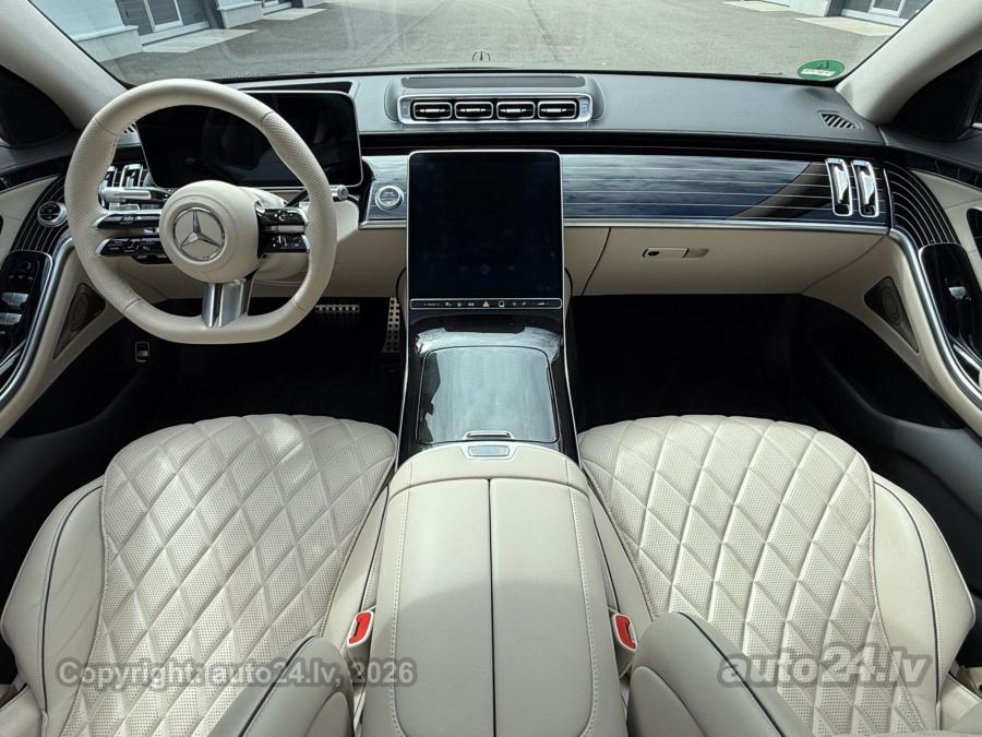 Black Mercedes-Benz S-Class 2023 in Tallinn, with an engine capacity of 2.90 L and mileage of 26 thousand km for 96999 €, photo 13 on AUTOMOTO.COM.LV