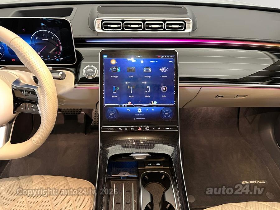 Melns Mercedes-Benz S-Class 2023 Tallina, ar dzinēja tilpumu 2.90 L un nobraukumu 26 tūkst. km par 95900 €, foto 16 vietnē AUTOMOTO.COM.LV