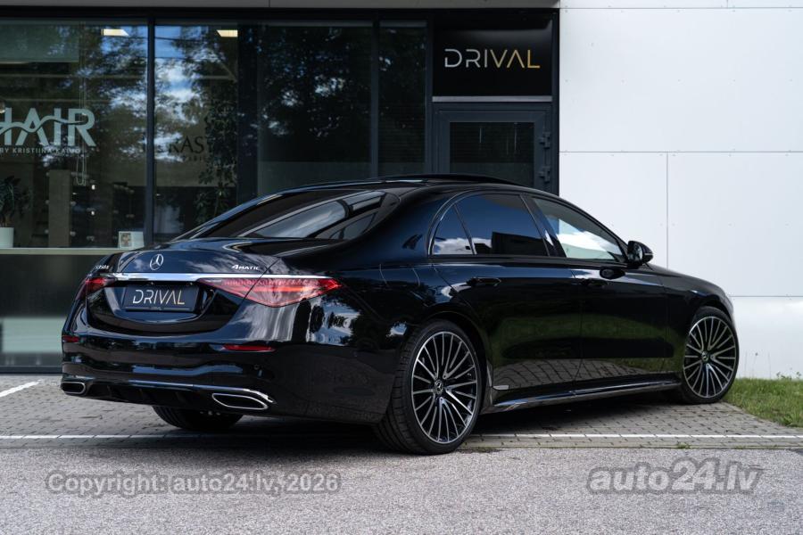 Black Mercedes-Benz S-Class 2025 in Tallinn, with an engine capacity of 3.00 L and mileage of 15 thousand km for 124900 €, photo 7 on AUTOMOTO.COM.LV
