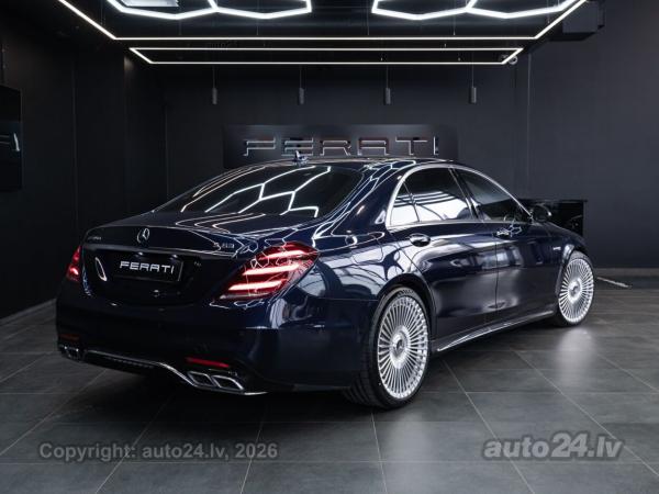 Blue Mercedes-Benz S-Class 2018 in Tallinn, with an engine capacity of 4.00 L and mileage of 183 thousand km for 89900 €, photo 2 on AUTOMOTO.COM.LV