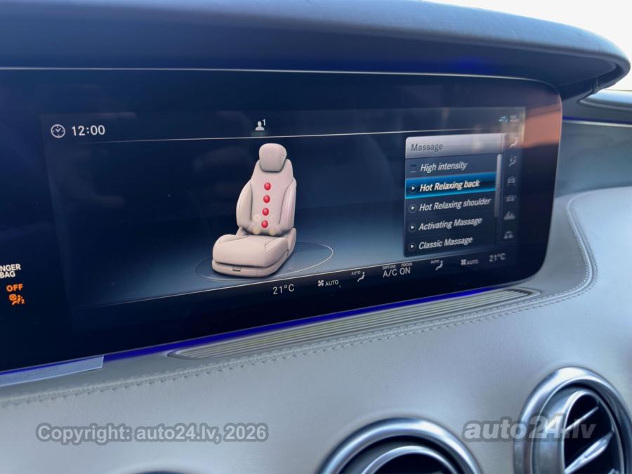 Grey Mercedes-Benz S-Class 2018 in Riga, with an engine capacity of 3.00 L and mileage of 155 thousand km for 56990 €, photo 14 on AUTOMOTO.COM.LV