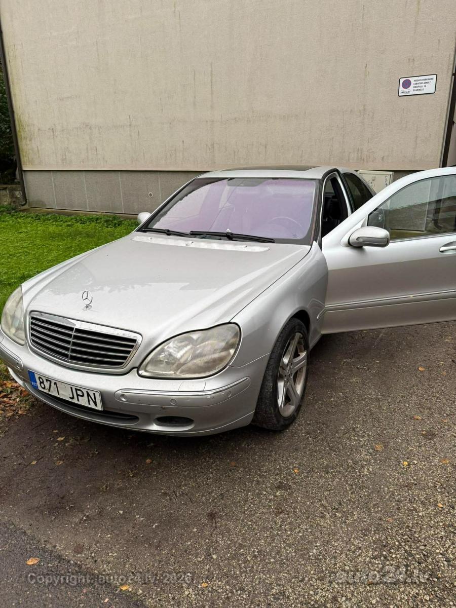 Grey Mercedes-Benz S-Class 2002 in Tallinn, with an engine capacity of 4.00 L and mileage of 202 thousand km for 4300 €, photo 16 on AUTOMOTO.COM.LV