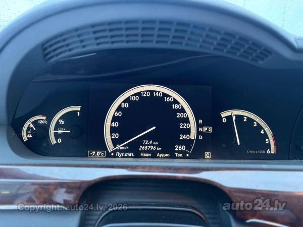 Grey Mercedes-Benz S-Class 2008 in Tallinn, with an engine capacity of 3.00 L and mileage of 266 thousand km for 5499 €, photo 11 on AUTOMOTO.COM.LV