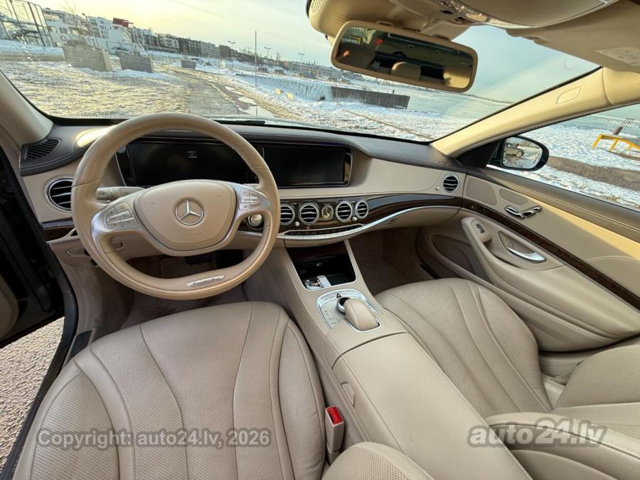 Grey Mercedes-Benz S-Class 2015 in Tallinn, with an engine capacity of 3.00 L and mileage of 122 thousand km for 24900 €, photo 7 on AUTOMOTO.COM.LV