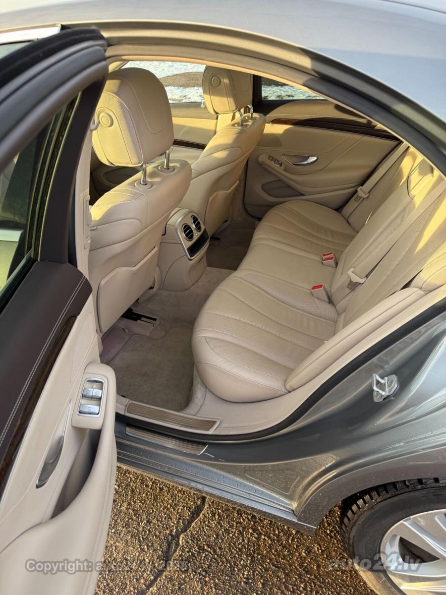 Grey Mercedes-Benz S-Class 2015 in Tallinn, with an engine capacity of 3.00 L and mileage of 122 thousand km for 24900 €, photo 9 on AUTOMOTO.COM.LV