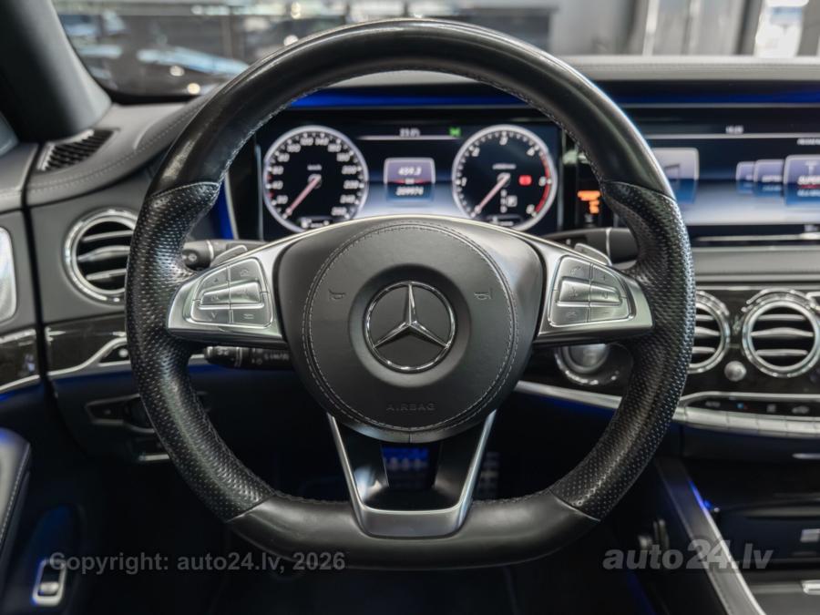 Grey Mercedes-Benz S-Class 2017 in Tallinn, with an engine capacity of 3.00 L and mileage of 212 thousand km for 32900 €, photo 7 on AUTOMOTO.COM.LV