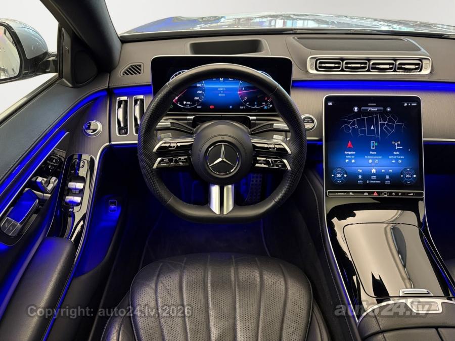 Grey Mercedes-Benz S-Class 2021 in Tallinn, with an engine capacity of 2.90 L and mileage of 83 thousand km for 79900 €, photo 9 on AUTOMOTO.COM.LV