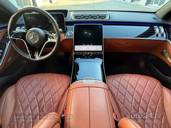 Grey Mercedes-Benz S-Class 2021 in Tallinn, with an engine capacity of 3.00 L and mileage of 64 thousand km for 71990 €, photo 9 on AUTOMOTO.COM.LV