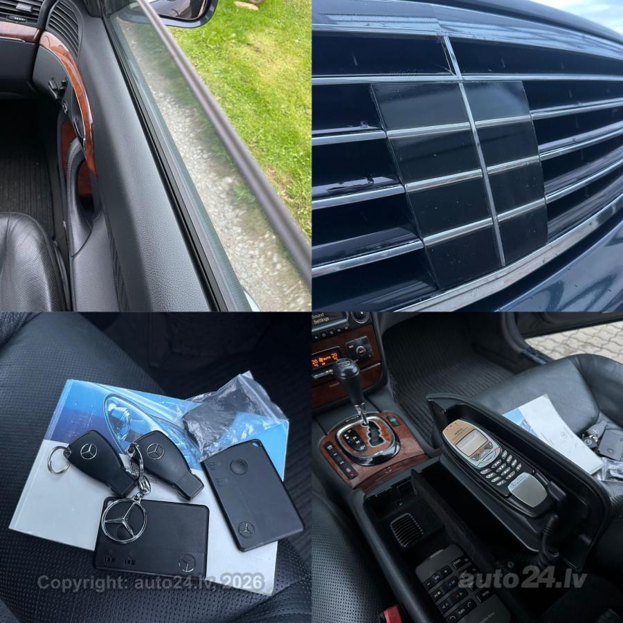 Mercedes-Benz S-Class 2004 in Tallinn, with an engine capacity of 3.20 L and mileage of 205 thousand km for 4499 €, photo 31 on AUTOMOTO.COM.LV