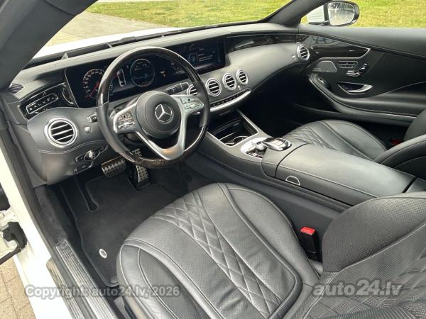 White Mercedes-Benz S-Class 2019 in Tallinn, with an engine capacity of 4.00 L and mileage of 76 thousand km for 74900 €, photo 7 on AUTOMOTO.COM.LV