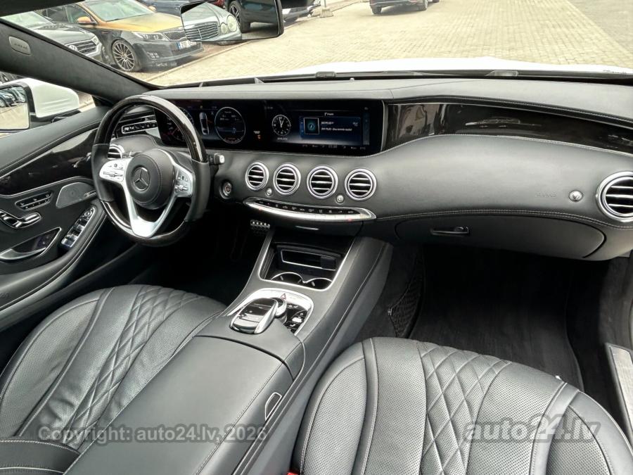 White Mercedes-Benz S-Class 2019 in Tallinn, with an engine capacity of 4.00 L and mileage of 76 thousand km for 74900 €, photo 13 on AUTOMOTO.COM.LV