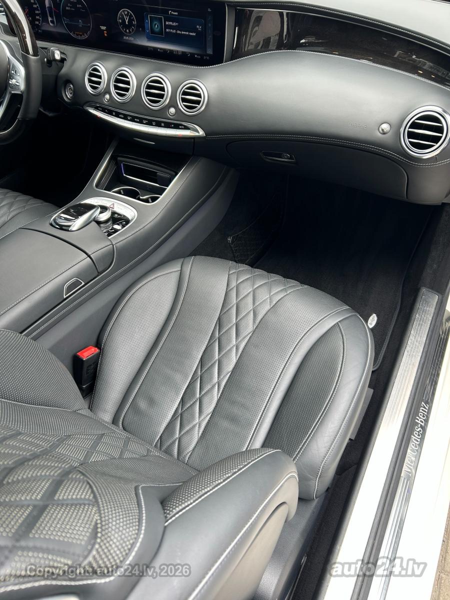 White Mercedes-Benz S-Class 2019 in Tallinn, with an engine capacity of 4.00 L and mileage of 76 thousand km for 74900 €, photo 15 on AUTOMOTO.COM.LV
