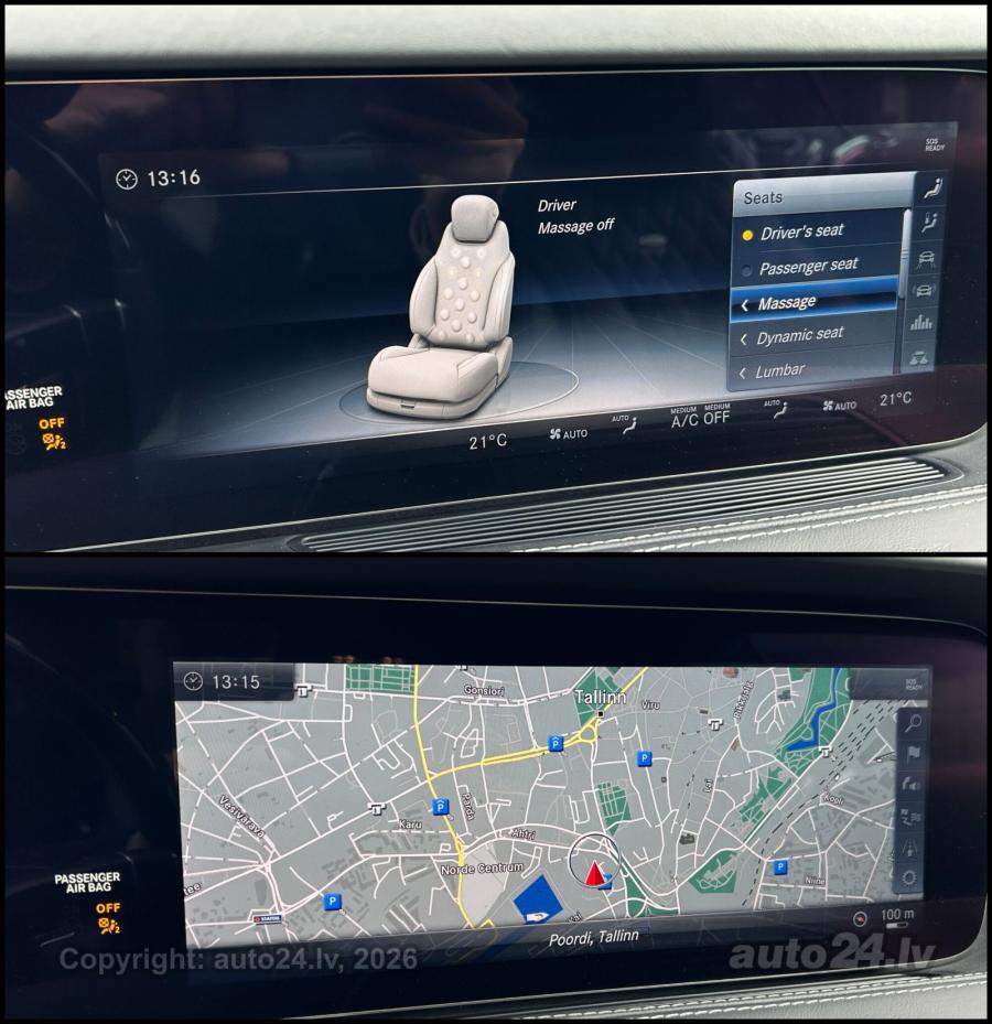 White Mercedes-Benz S-Class 2019 in Tallinn, with an engine capacity of 4.00 L and mileage of 76 thousand km for 74900 €, photo 23 on AUTOMOTO.COM.LV